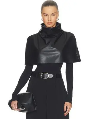 Norma Kamali Turtle Capelet In . Also - Black