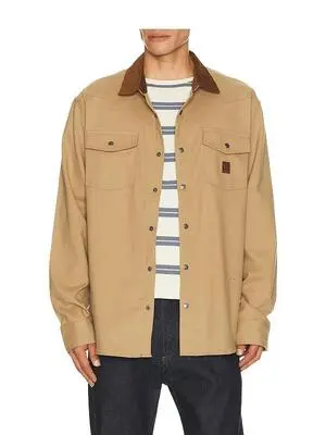 Brixton Bowery Builders Ranch Performance Flannel Shirt In . Also - Brown