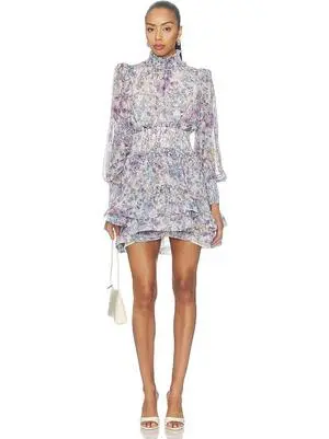 ELLIATT Rosaria Long Sleeves With High Neck Mini Dress In . Also - Multi
