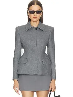 SOURCE UNKNOWN Source Unknown Terzo Hourglass Blazer In Grey. Size L. Also