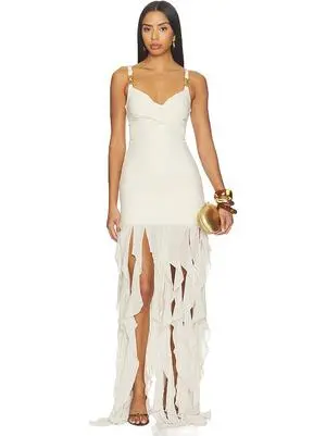 PatBO Golden Knit Long Dress In . Also - White