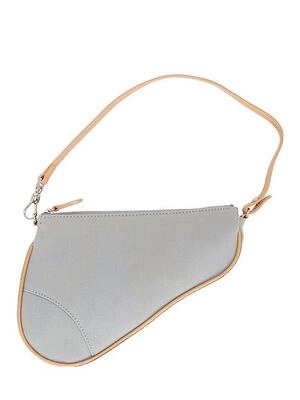 FWRD RENEW Dior Denim Pochette Saddle Bag - Blue