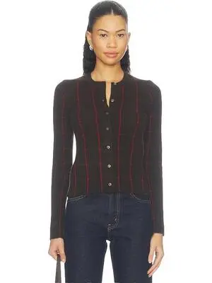 Guest In Residence Jane Checker Cardigan In . Also - Black