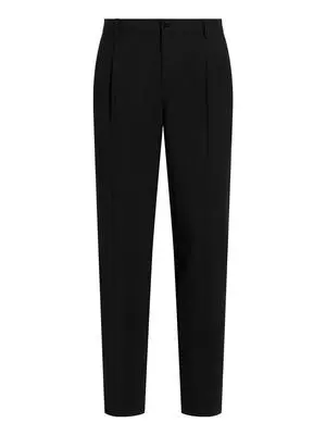 Dolce & Gabbana Virgin Wool Trousers Pants And Shorts - Black