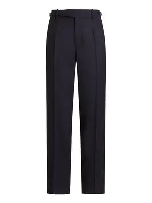 Dolce & Gabbana Virgin Wool Trousers Pants And Shorts - Blue