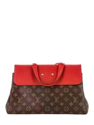 LOUIS VUITTON Venus Handbag Monogram Canvas And Leather Satchel Red
