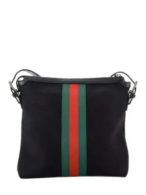 GUCCI Web Messenger Bag Techno Canvas Small Crossbody Bag