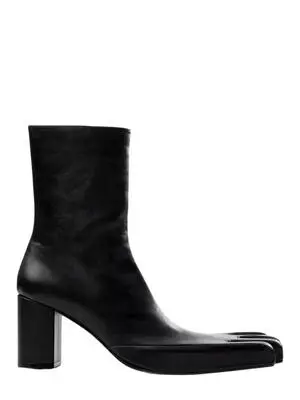 AVAVAV Four-toe Leather Ankle Boots - Black