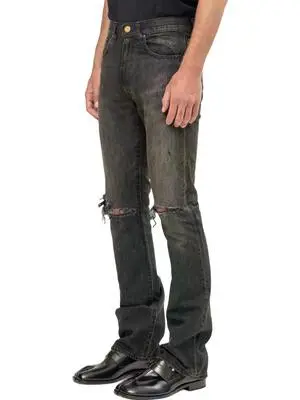 KAMIYA Distressed Slim-fit Jeans - Grey
