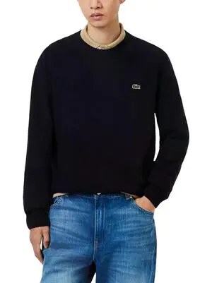Lacoste Logo-patch Wool Sweater - Blue