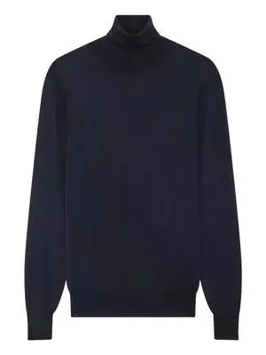 LARDINI Turtleneck Sweater - Blue