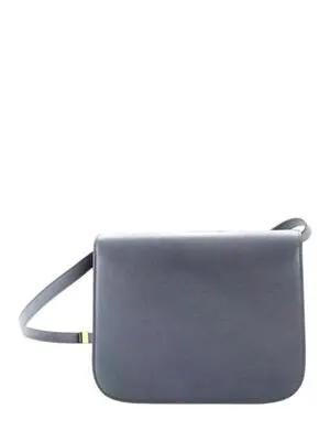 Celine Classic Box Bag Grainy Leather Medium Crossbody Bag - Grey