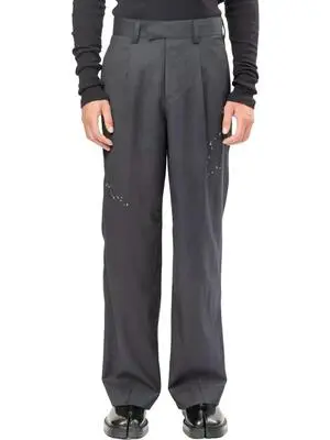 DOMREBEL Bully Cross-stitch Wool Trousers