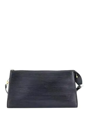 LOUIS VUITTON Pochette Accessoires Epi Leather Clutch Bag - Black
