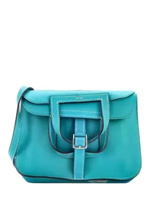 Hermès Halzan Bag Swift 22 Shoulder Bag Blue