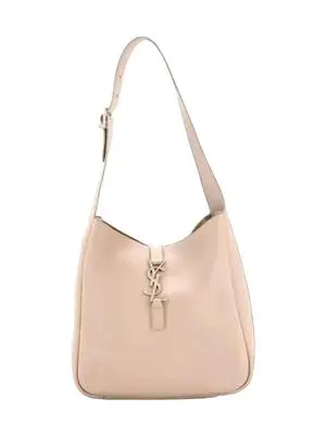 Saint Laurent Le 5 A 7 Supple Leather Small Hobo Bag - Grey