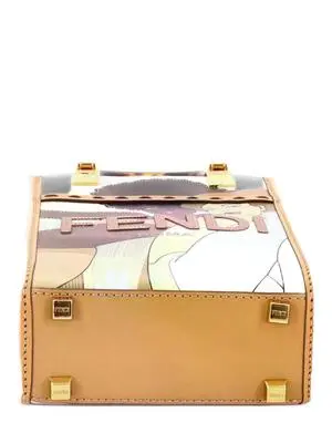 Fendi Sunshine Shopper Printed Zucca Coated Canvas Mini Tote Bag - Brown