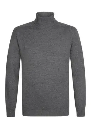 PROFUOMO Roll-neck Knitted Sweater - Grey