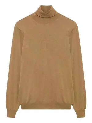 LARDINI Wool Turtleneck Sweater - Brown