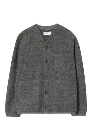 Universal Works Button-up Patch-pocket Cardigan - Grey