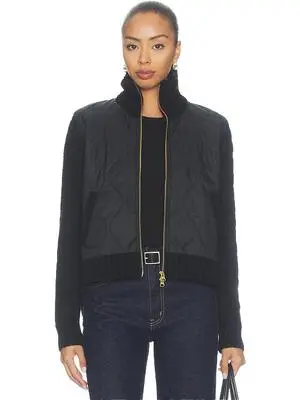 Veronica Beard Patra Mixed Media Jacket In . Also - Black