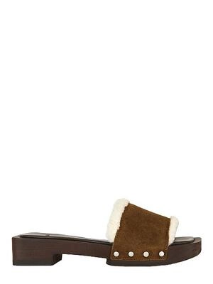 Vince Barbara Shearling Clog In . Also - Brown