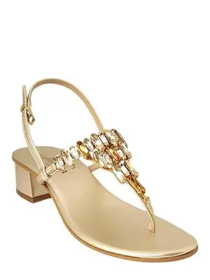 DAMAPREZIOSA Gold / Yellow Gabrielle Topaz Jewel Sandal