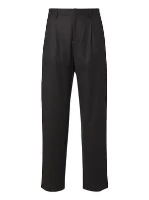 Agnona Wool Pleated Straight Pants - Grey