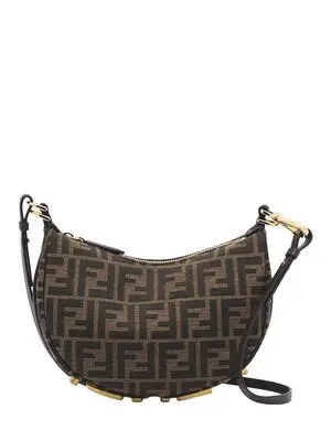 Fendi Graphy Mini Ff Zucca Shoulder Bag - Brown