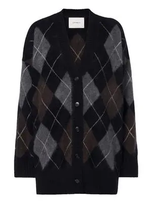 LISA YANG Elaria Argyle Cashmere Cardigan - Multicoloured