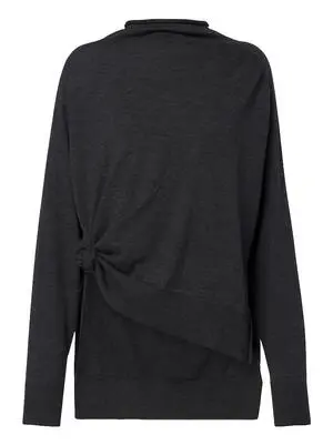 Magda Butrym Draped Wool Sweater - Grey