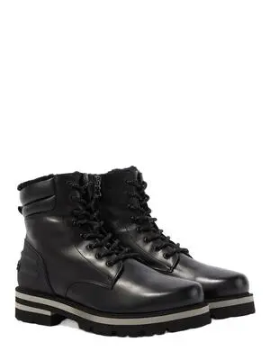 Bogner Courchevel Leather Lace-up Boots - Black