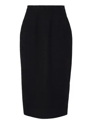 DOLCE & GABBANA Cotton And Linen-blend Tweed Pencil Skirt