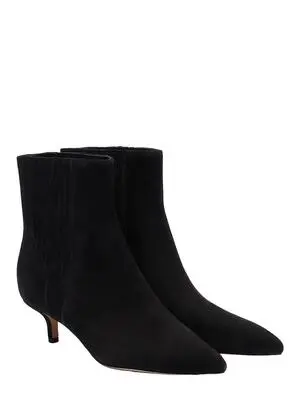 Veronica Beard Lisa Suede Ankle Boots - Black
