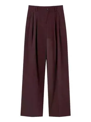 IRO PARIS Pleated Wide-leg Trousers - Red