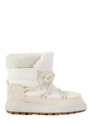 Bogner Chamonix S 10 C Suede-trimmed Shearling Snow Boots - Neutrals