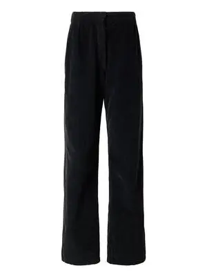 THE ROW Adler Cotton-corduroy Wide-leg Pants - Black