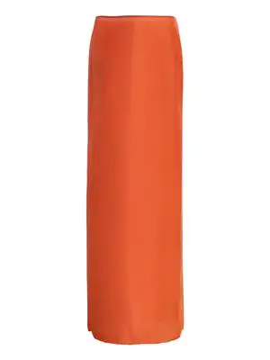 COLLEEN ALLEN Silk-habotai Maxi Slip Skirt - Orange