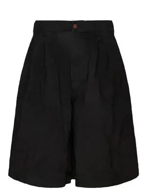 Comme Des Garçons Pleated Knee-length Shorts - Black