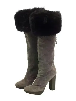 Dior Cannage Knee-lenght Boots - Grey