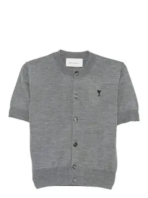 AMI Ami De Coeur Short-sleeve Cardigan