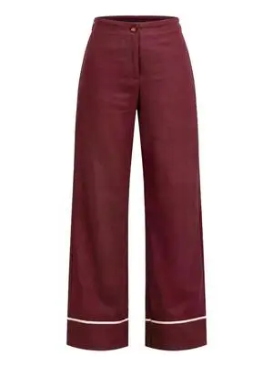 OTRO AMOR Piping-detail Palazzo Pants - Red