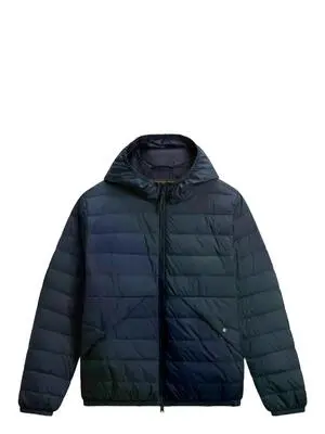 Woolrich Quilted Hooded Jacket - Blue