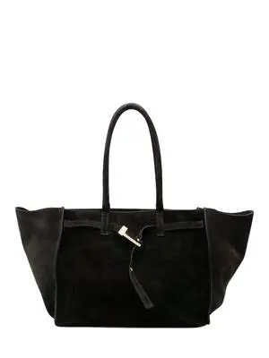 Benedetta Bruzziches Mame Weekend Isuede Buckled Shoulder Bag - Brown