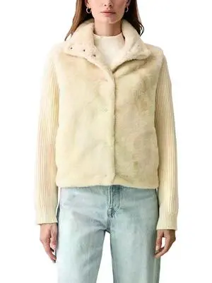 COLMAR Faux-fur Panelled Jacket - Neutrals