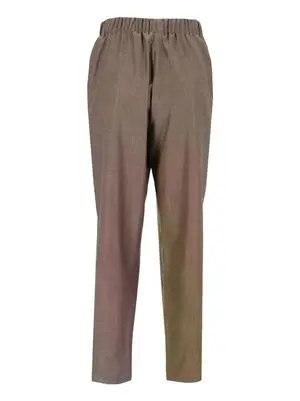 Dusan Elasticated-waistband Carrot-leg Trousers - Neutrals