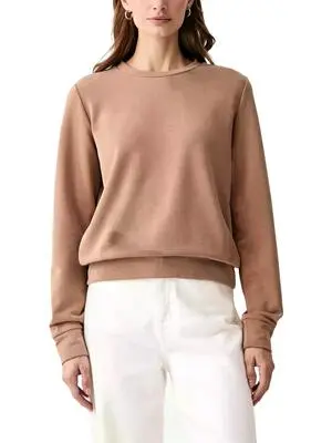 COLMAR Crew-neck Logo-patch Sweatshirt - Brown