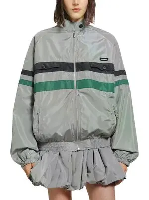 MIU MIU Technical Silk Blouson Jacket