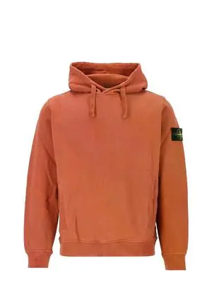 Stone Island 6100048 Brushed Organic Cotton Fleece Sweatshirt - Orange