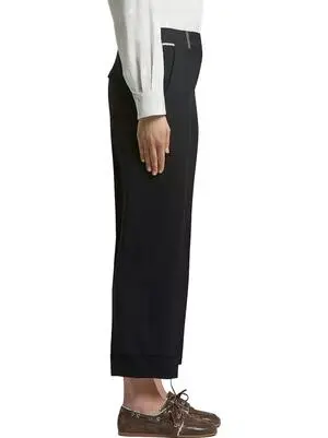 Peserico Turn-up Tailored Trousers - Blue